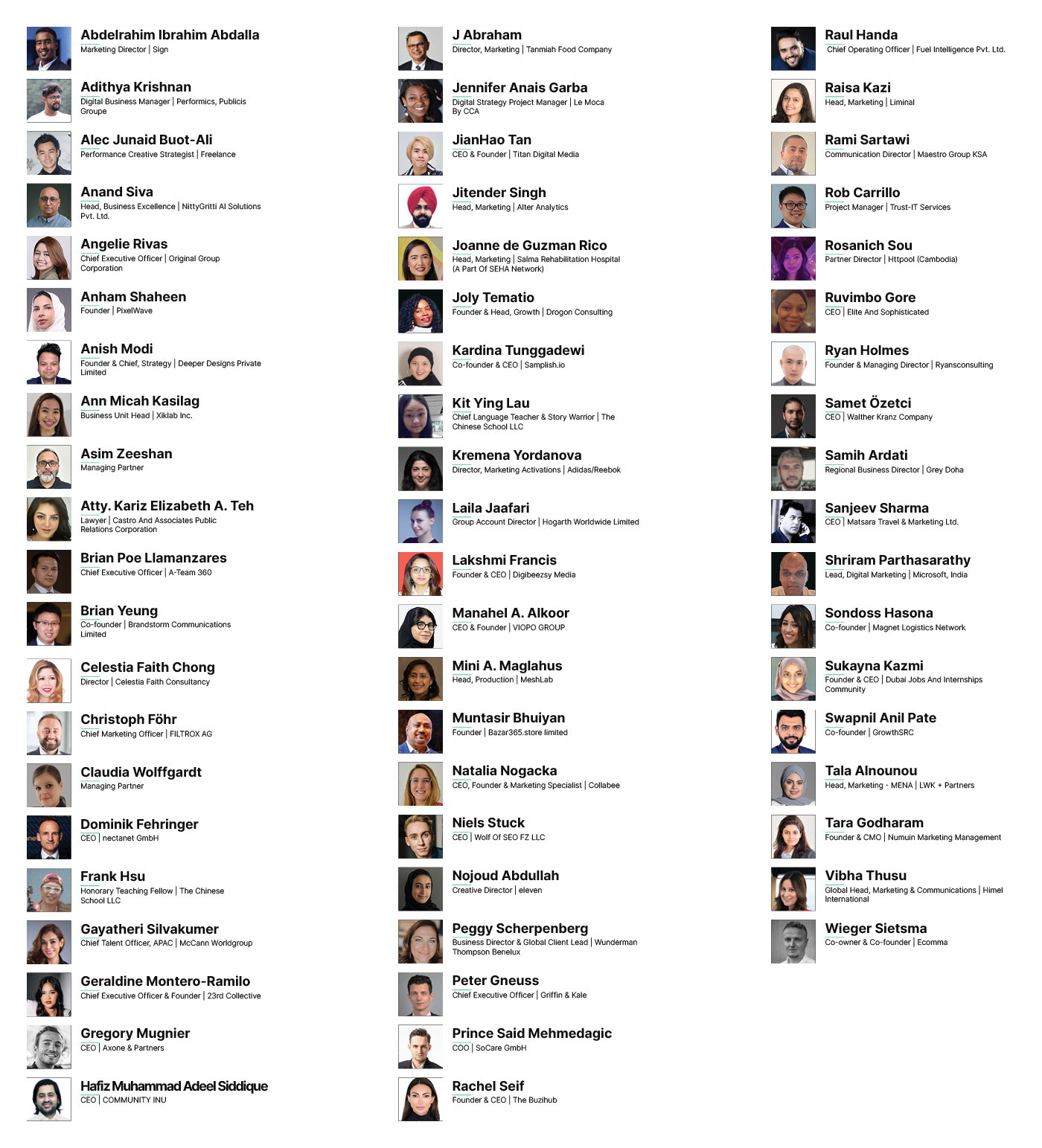 Past Awardees Dubai Spring 2023 | FUELD Conference